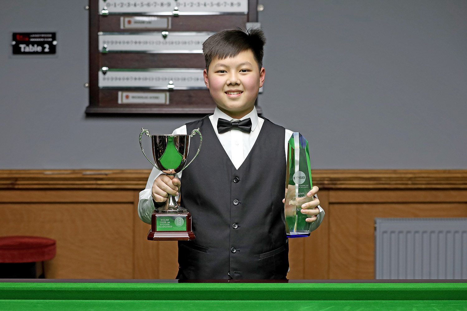 Liu Wins English Under-14 Snooker Championship - EPSB